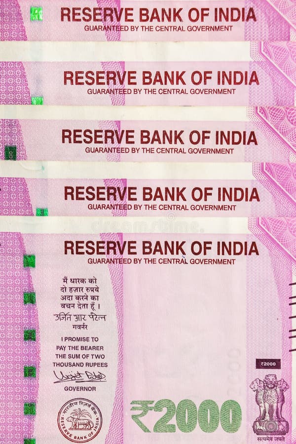 New Indian 500, 2000 Rupees Banknotes Stock Image - Image of indian ...
