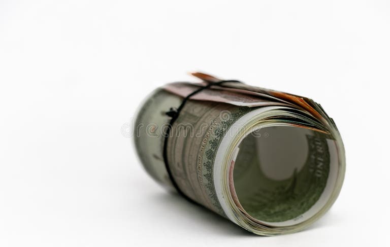 New Indian Rupees Roll or Bundle, Selective Focus Closeup View of 500 ...