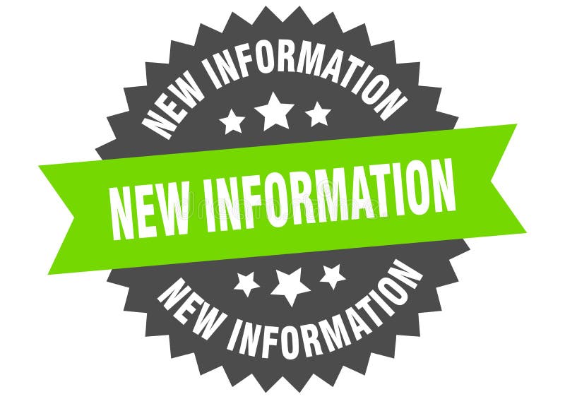 New Information Round Ribbon Isolated Label. New Information Sign Stock ...