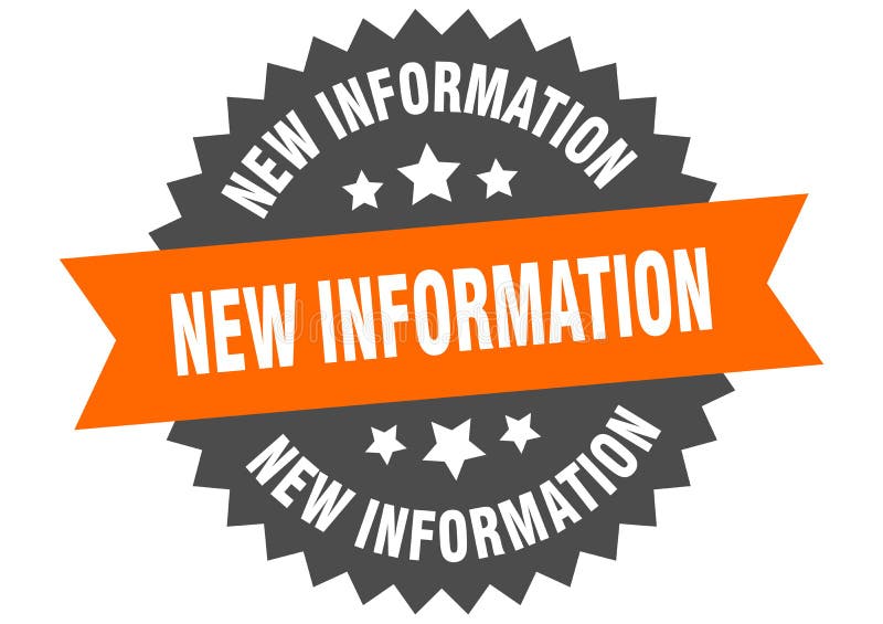 New Information Round Ribbon Isolated Label. New Information Sign Stock ...