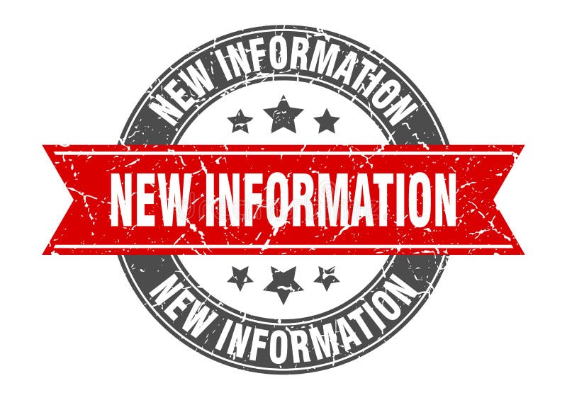 New Information Round Stamp with Ribbon. Label Sign Stock Vector ...