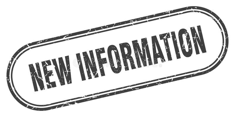 New Information Stamp. New Information Round Vintage Grunge Label Stock ...