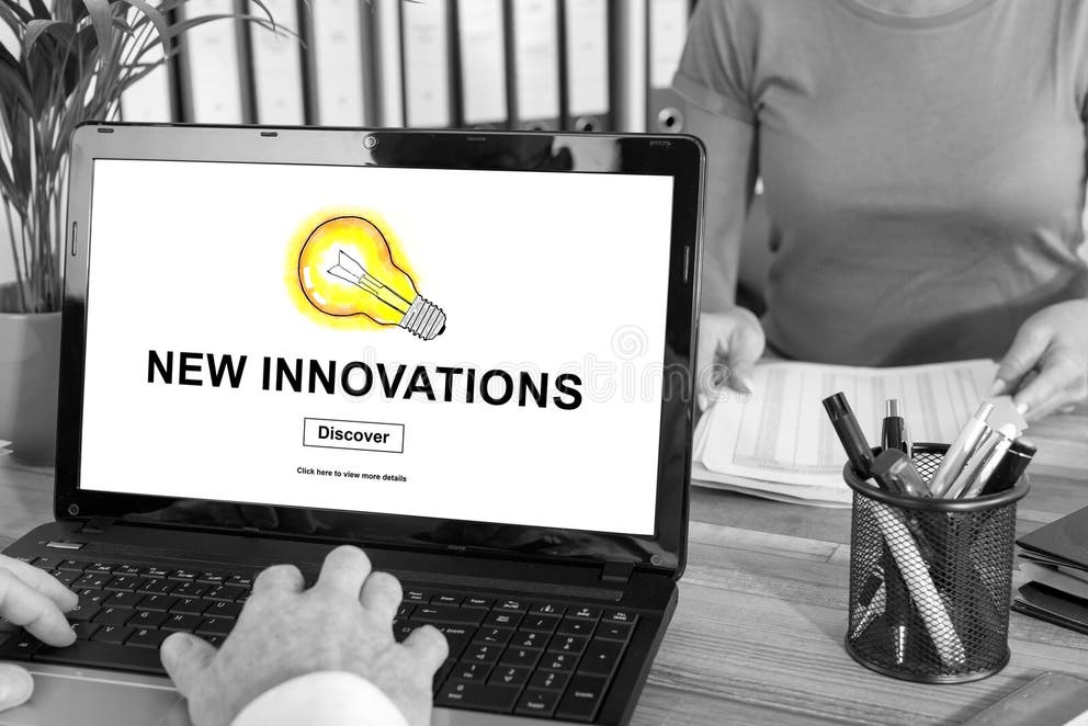 New Innovations Concept on a Laptop Stock Photo - Image of good ...