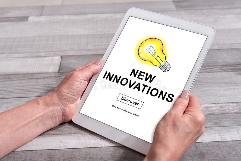 New Innovations Concept on a Tablet Stock Image - Image of creativity ...