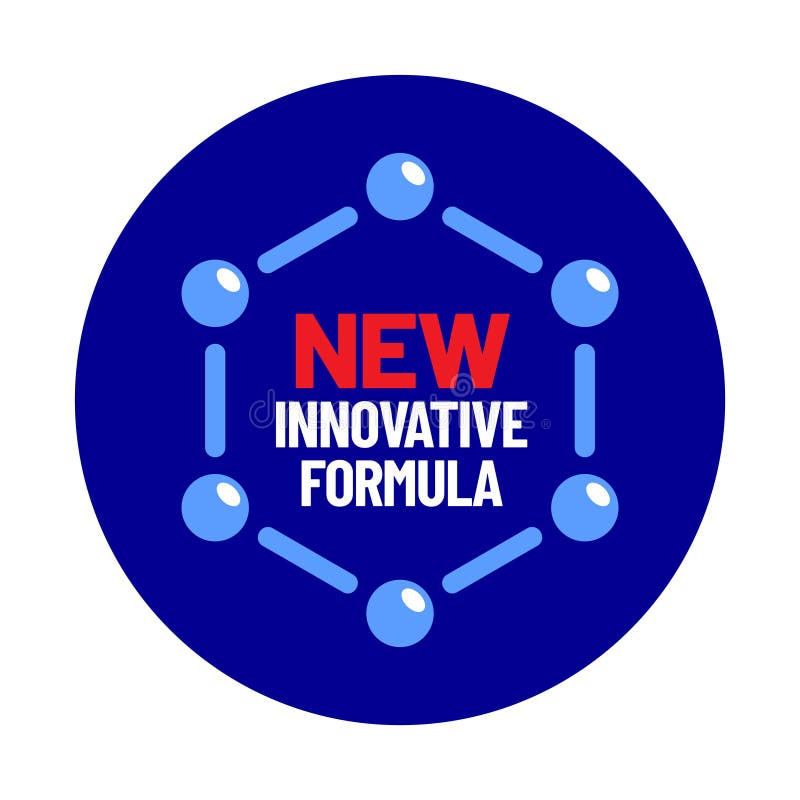New Innovative and Improved Formula Product Label Packaging Vector Icon ...