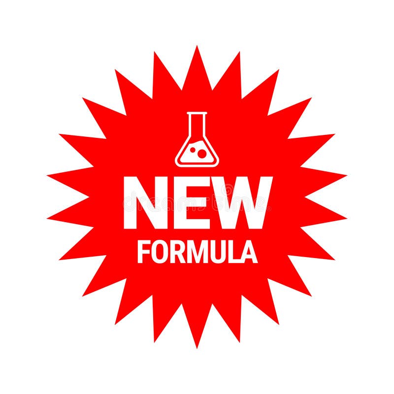 New Innovative and Improved Formula Product Label Packaging Vector Icon ...