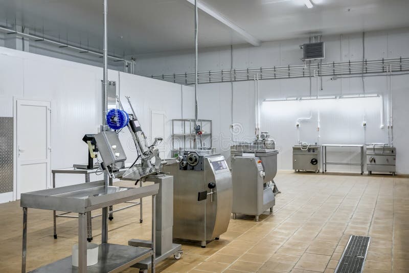 New Interior of a Packaging Production Line at a Semi-finished Factory ...