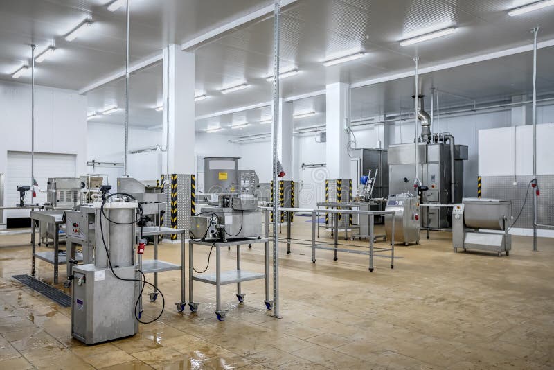 New Interior of a Packaging Production Line at a Semi-finished Factory ...