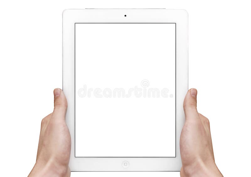 A new Ipad on hand editorial stock image. Image of ipad - 35541284