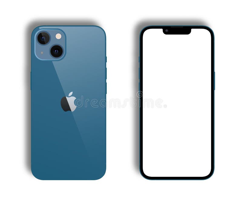 The New IPhone 13 in Blue Color from Apple Inc. the Layout of the ...
