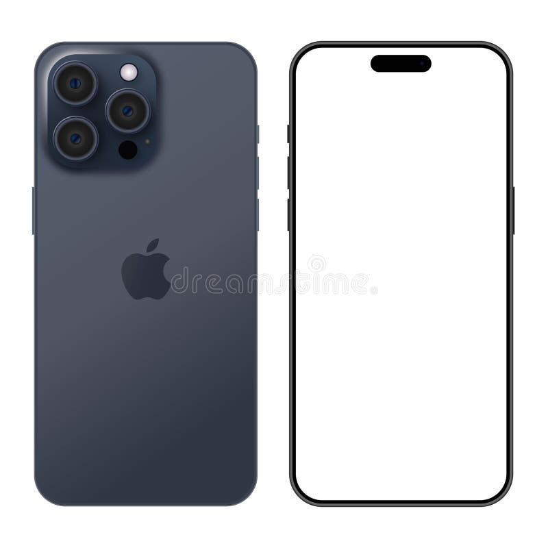 New IPhone 15 Pro Blue Titanium Phone Editorial Photography ...