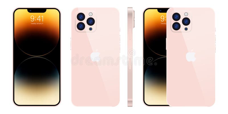 New IPhone 15 Pro, Pro Max Deep Pink Color by Apple Inc. Mock-up Screen ...