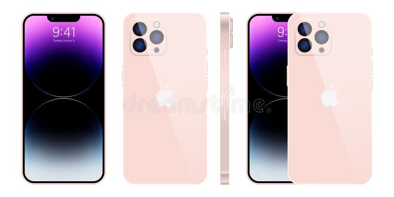 New IPhone 15 Pro, Pro Max Deep Pink Color by Apple Inc. Mock-up Screen ...