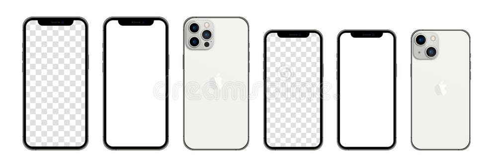 New IPhone 13, Pro Max, Mini Mock-up. Vector Realistic Iphone Screen ...