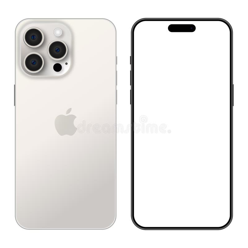 New IPhone 15 Pro White Titanium Phone Editorial Photography ...