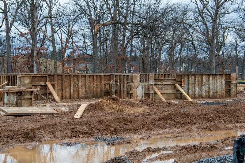 New Iron Formwork for Foundation Stock Image - Image of cement ...