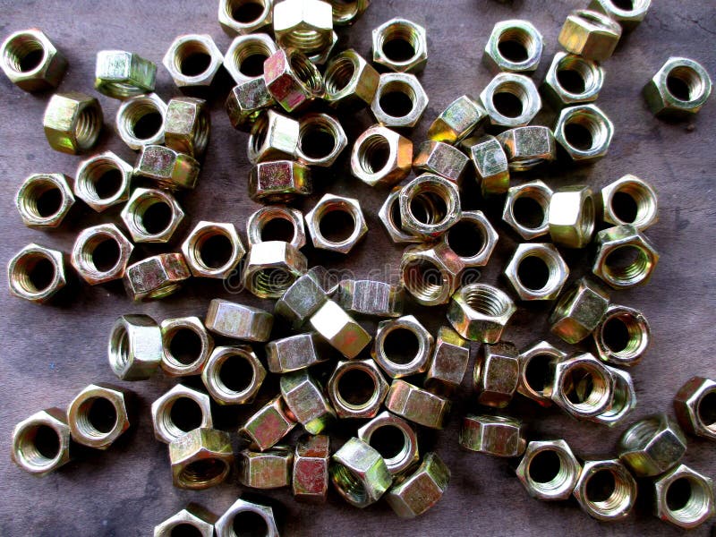 New iron nut stack stock image. Image of glass, machine - 271006475