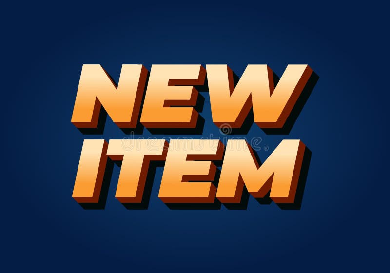 New Item. Text Effect in 3D Style for Print Ad Purpose Stock Vector ...