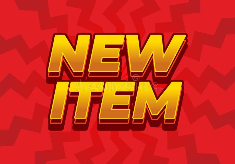 New Item. Text Effect in 3D Style for Print Ad Purpose Stock Vector ...