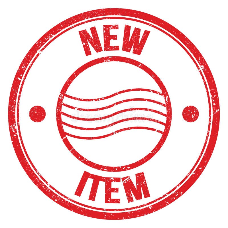 NEW ITEM Text on Red Round Postal Stamp Sign Stock Illustration ...