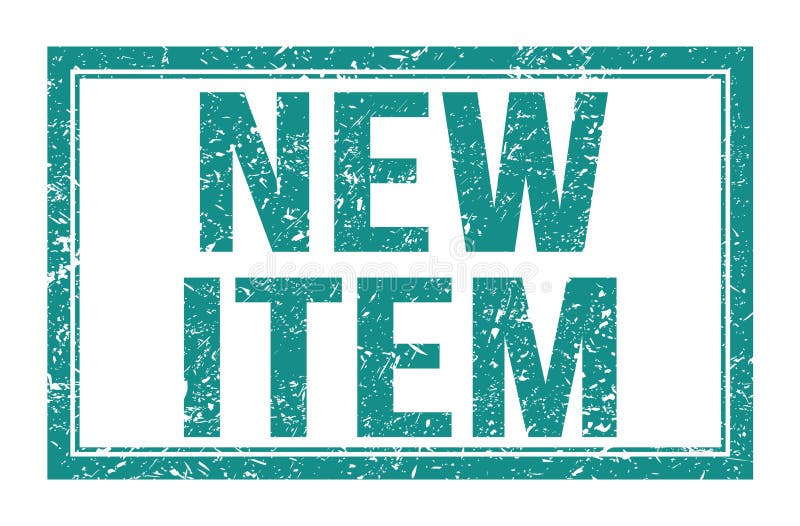 NEW ITEM, Words on Blue Rectangle Stamp Sign Stock Illustration ...