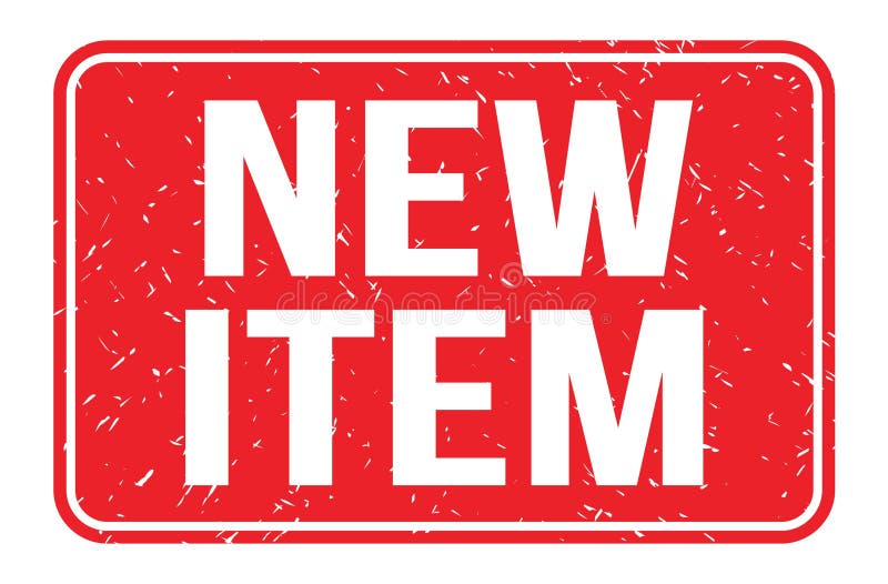 NEW ITEM, Words on Red Rectangle Stamp Sign Stock Illustration ...