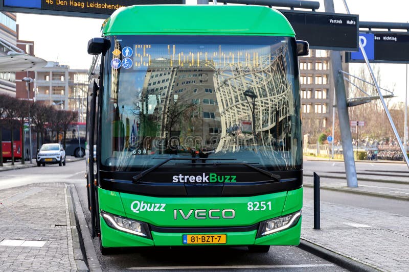 New IVECO Electrical Bus for QBUZZ Running at Leiden Central Station ...