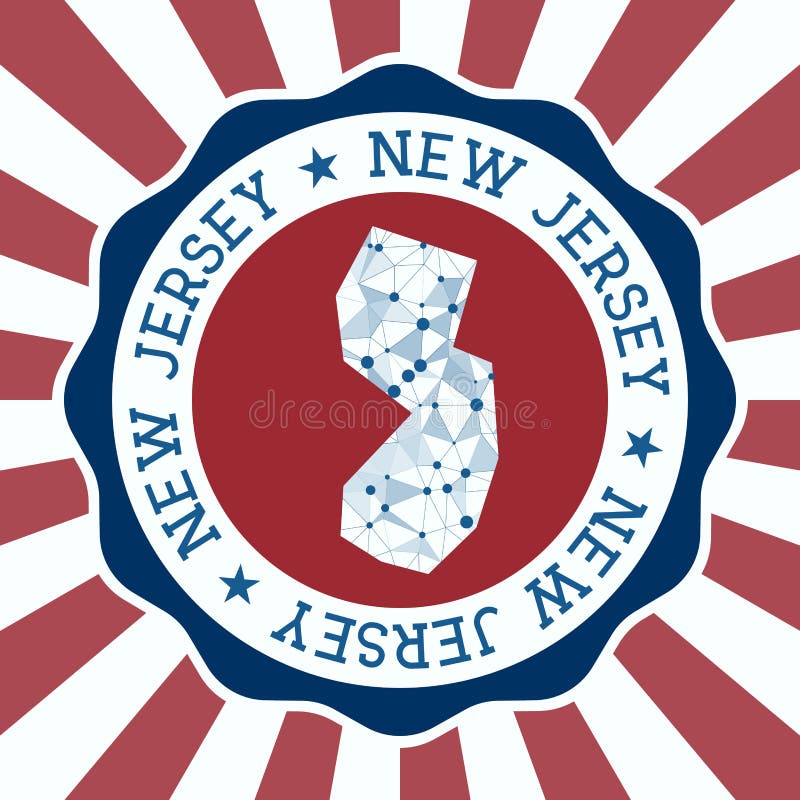 New Jersey Badge. stock vector. Illustration of american - 218097295