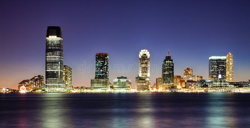 New Jersey in the night stock image. Image of design - 32508663