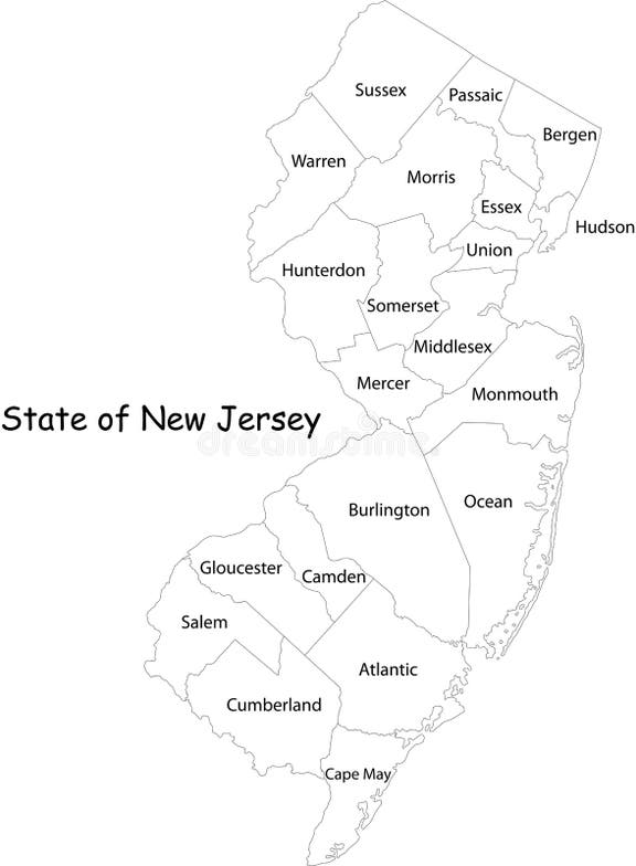 New Jersey State Outline Stock Illustrations – 1,192 New Jersey State ...