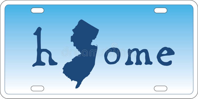 New Jersey State License Plate Vector Stock Vector - Illustration of ...