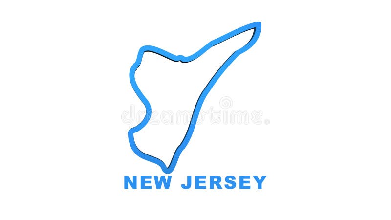 New Jersey State Map Outline Animation. Motion Graphics. Stock Video ...