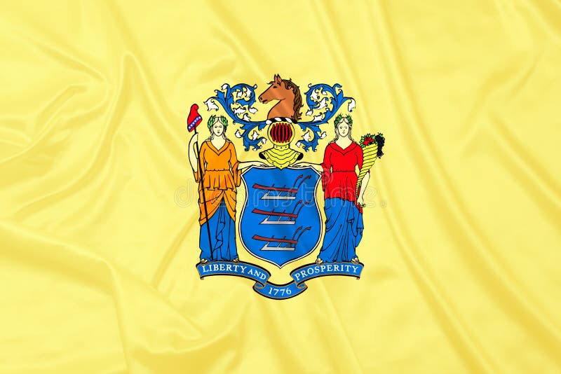 New Jersey state silk flag stock photo. Image of satin - 280109570