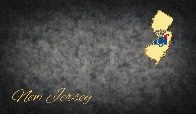 New Jersey Symbols, Map of New Jersey Stock Image - Image of culture ...