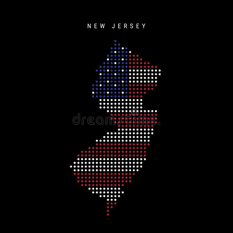 Dot New Jersey State Map Stock Illustrations – 146 Dot New Jersey State ...