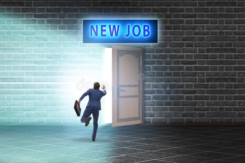 New Job Concept with Open Door Stock Photo - Image of career, staff ...