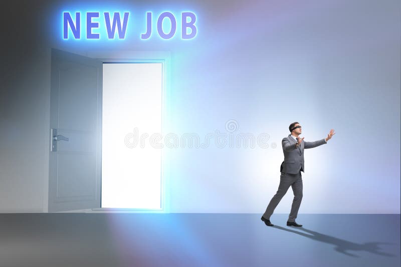 New Job Concept with Open Door Stock Photo - Image of manager ...
