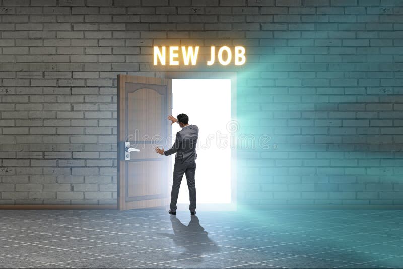 New Job Concept with Open Door Stock Photo - Image of concept, position ...