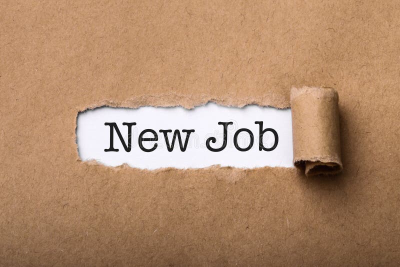 New Job Paper Tear stock image. Image of light, business - 149413569