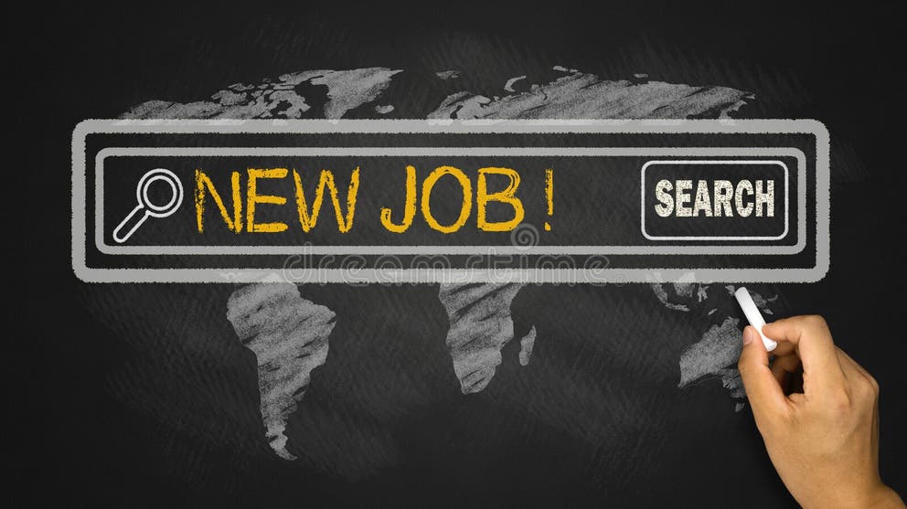 New job in search bar stock photo. Image of development - 51247498