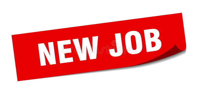 New job sticker. stock vector. Illustration of design - 153821610