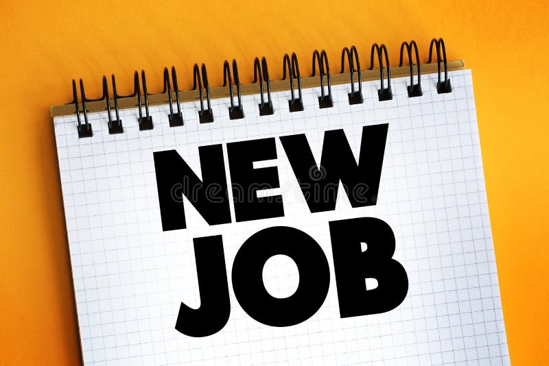 New Job Text on Notepad, Concept Background Stock Photo - Image of ...