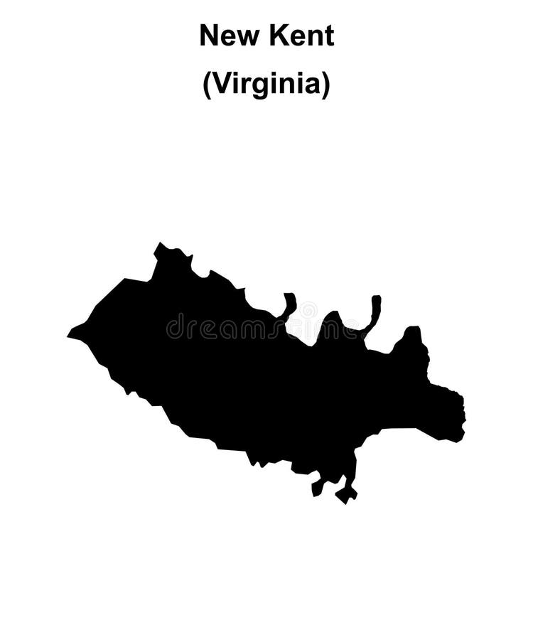 New Kent outline map stock vector. Illustration of territory - 361872599