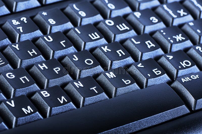 The New Keyboard from Computer Close Up Stock Photo - Image of alphabet ...