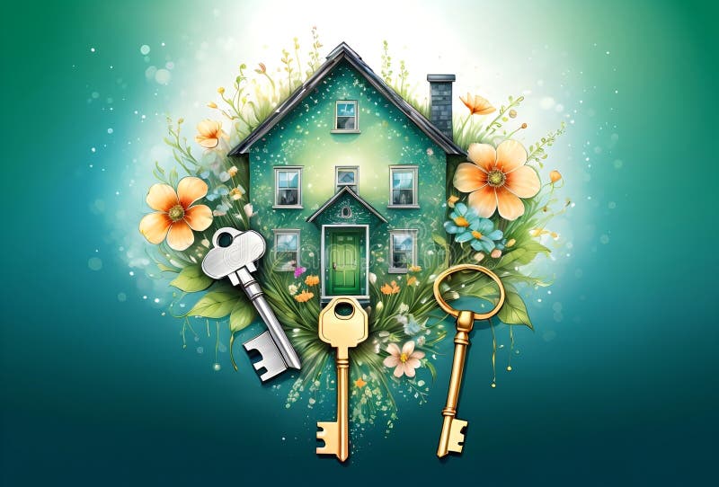 New Keys for a New Cozy Home Stock Photo - Image of home, credit: 329792432