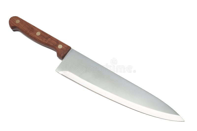 Big Kitchen Knife W/ Path (Top View) Stock Image - Image of equipment ...