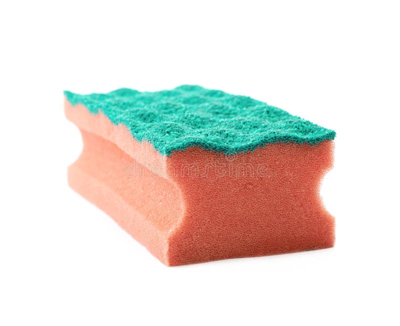 New Kitchen Sponge Isolated Stock Photo - Image of macro, abstract ...