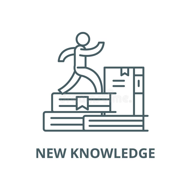 Knowledge is Power Vector Thin Line Stroke Icon. Knowledge is Power ...