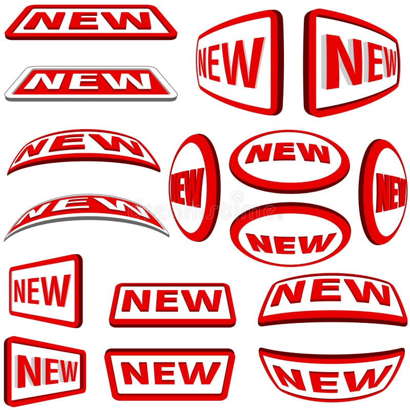 New Label Icons stock vector. Illustration of promotional - 32555064