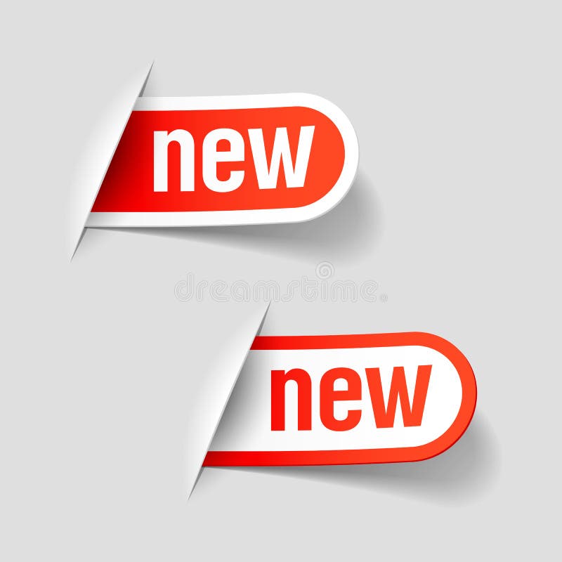 New Sticker stock vector. Illustration of adhesive, button - 10623992